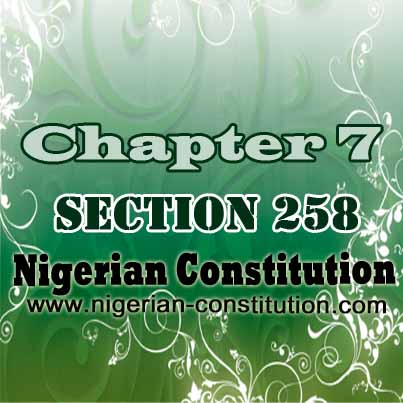 Chapter 7. Part 1. Section 258. Constitution